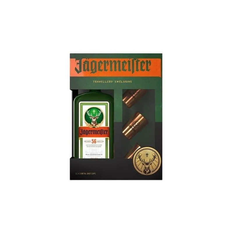 Jagermeister 野格草本利口酒禮盒裝 1公升 | Jagermeister Shot Cup GP 1L-力娇酒-野格 ...
